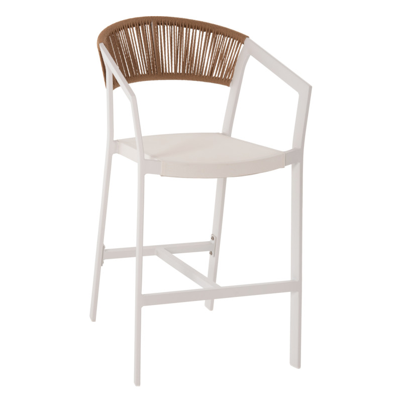 ΣΚΑΜΠΟ ΑΛΟΥΜΙΝΙΟΥ ΛΕΥΚΟ HM5892.32 ΜΕΣ. ΥΨΟΥΣ-ΜE RATTAN & TΕΧΤLINE ...