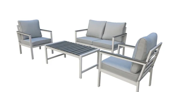 ΣΕΤ ΣΑΛΟΝΙ ΚΗΠΟΥ ΑΛΟΥΜΙΝΙΟΥ-POLYWOOD BRENDA 5421 GΣΕΤ / 4 ΤΕΜ Δ 2θέσιου ...