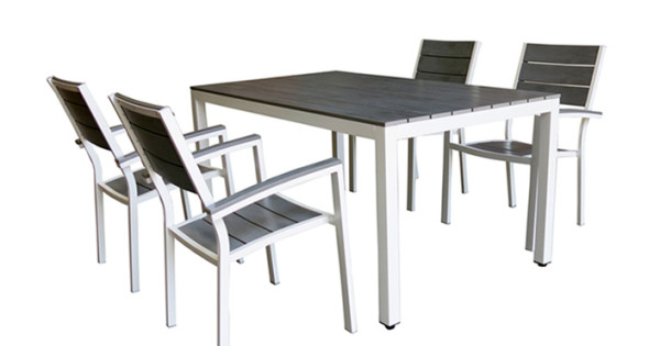ΣΕΤ ΤΡΑΠΕΖΑΡΙΑ ΚΗΠΟΥ ΑΛΟΥΜΙΝΙΟΥ-POLYWOOD RENATA 5370 G + MADISON 5378 G ...