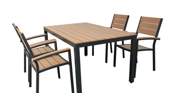 ΣΕΤ ΤΡΑΠΕΖΑΡΙΑ ΚΗΠΟΥ ΑΛΟΥΜΙΝΙΟΥ-POLYWOOD RENATA 5371 G + MADISON 5380 G ...